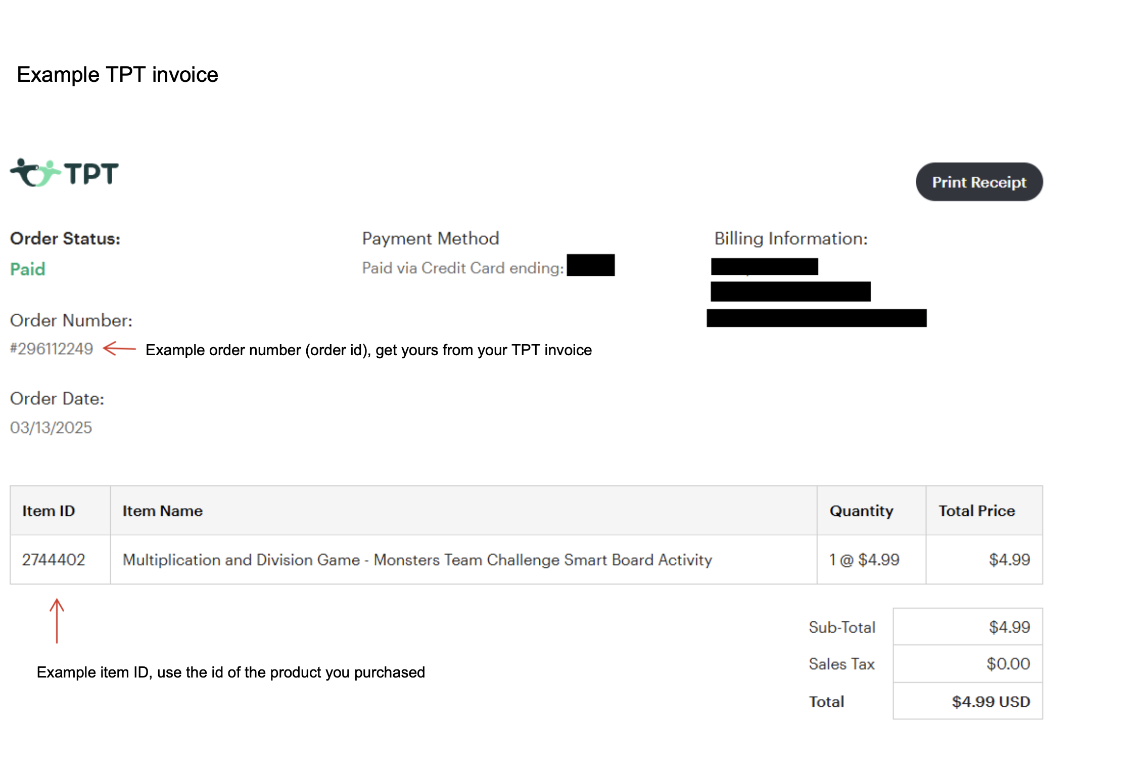 Add a TPT Product that you Purchased – Help Center